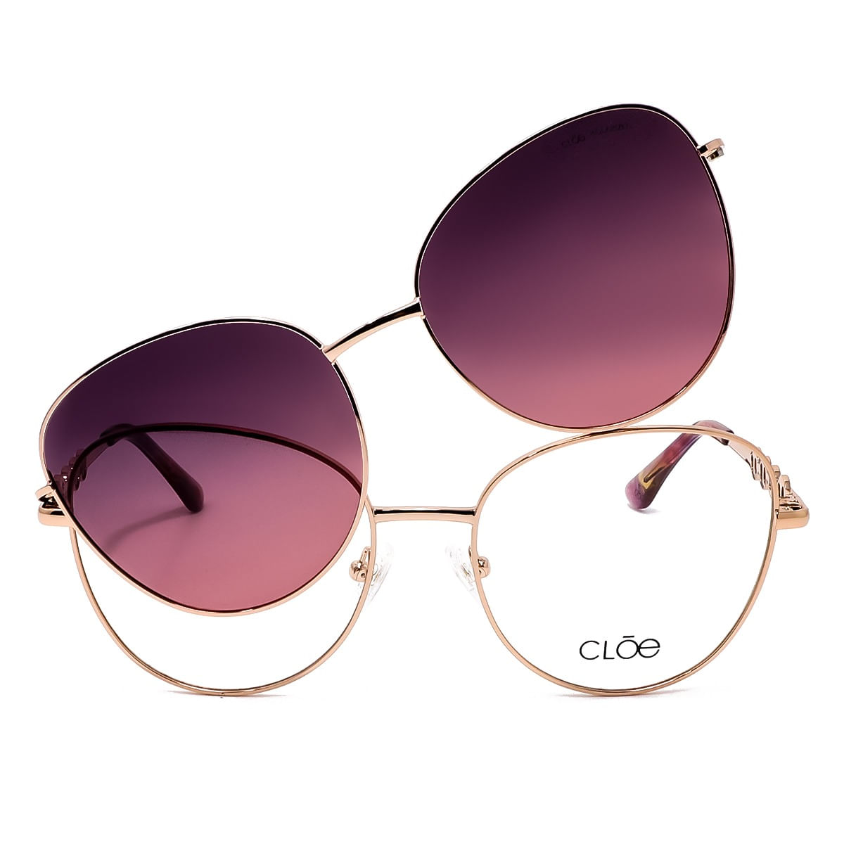 Lente Oftálmico Forma Ovalada Con Armazón De Metal Color Copper - CLOE MX